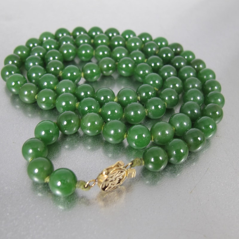 Jade Bead Necklace - Etsy