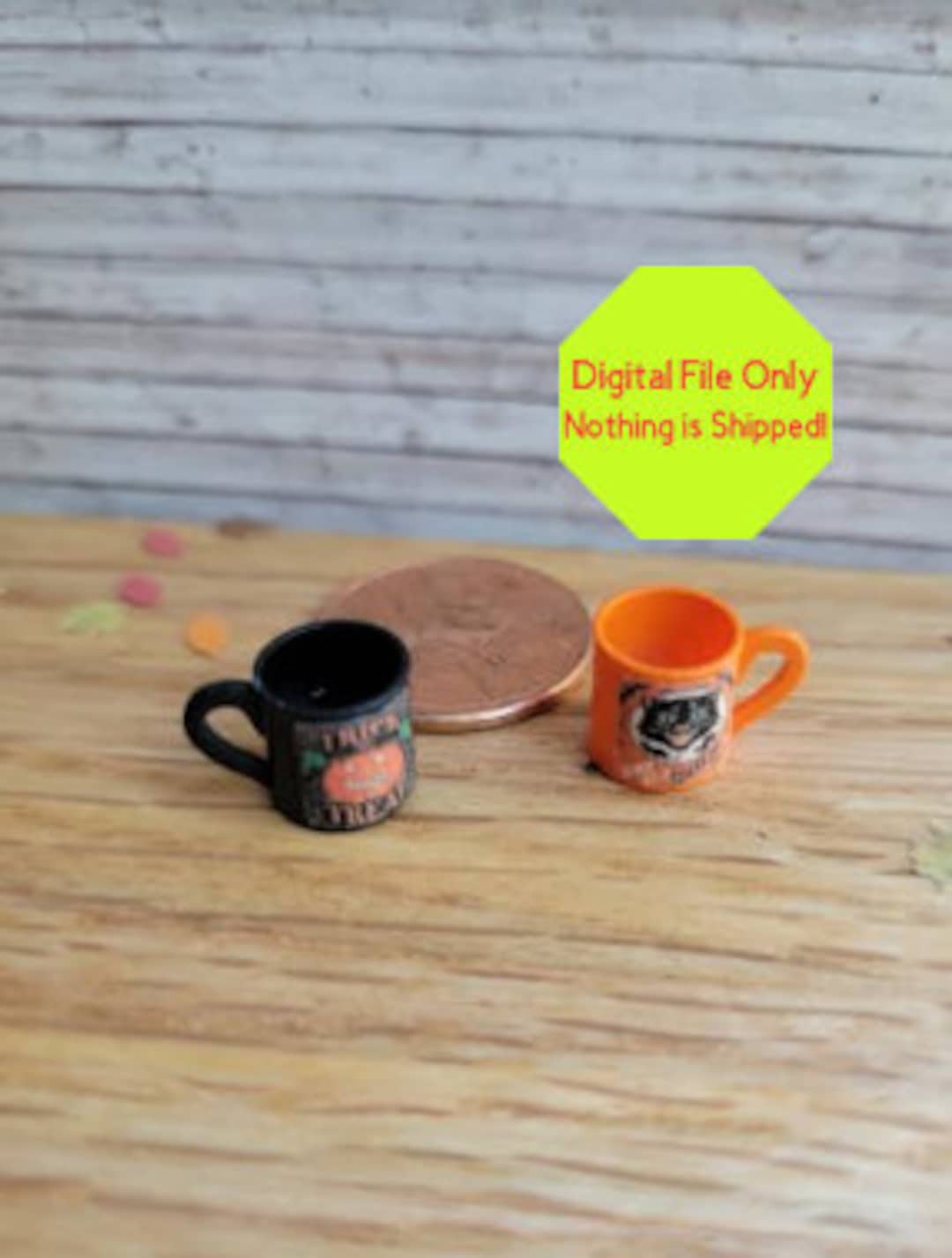 STL File for 3D Printer, Dollhouse Miniature Kitchen Mug, Cup for ...