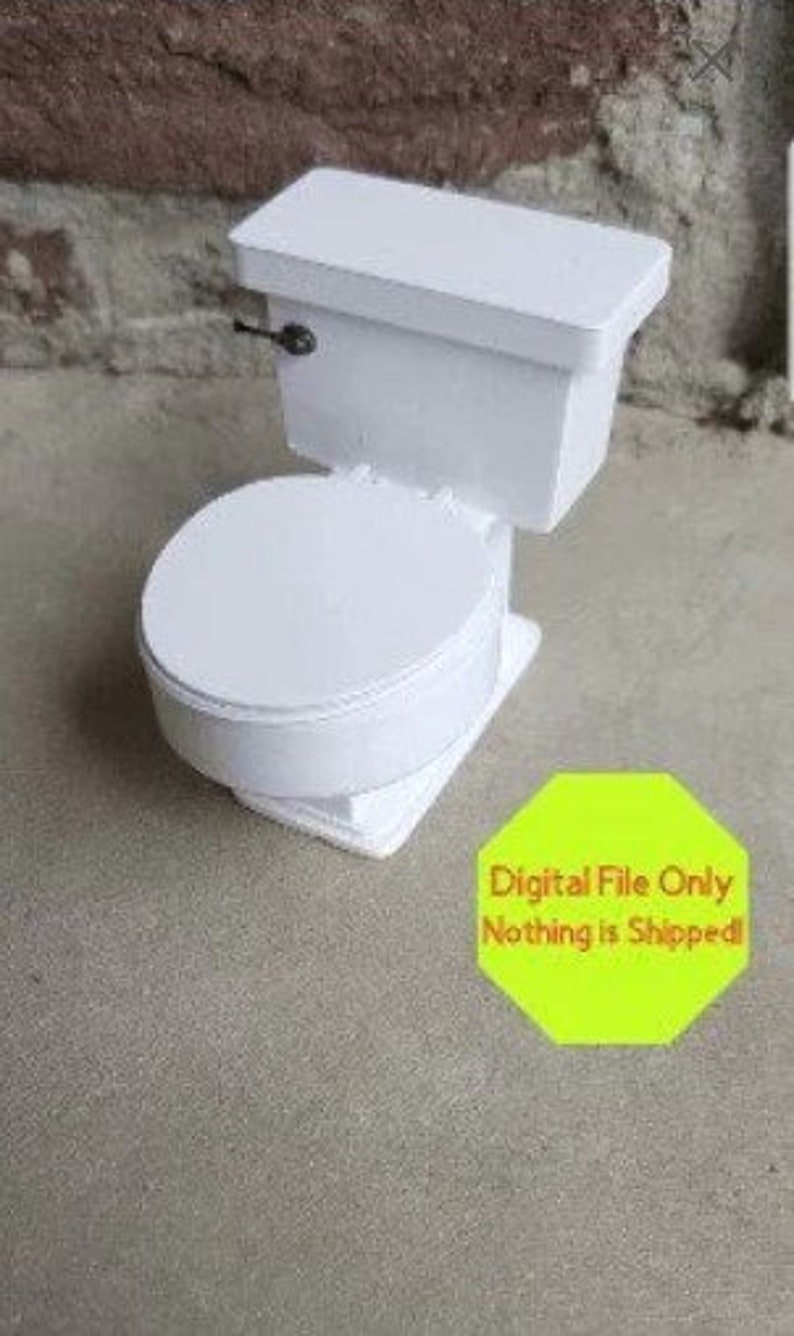 STL, File ONLY for Doll House Miniature, Toilet, 3D Printer, All Scales ...