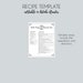 Chalkboard Recipe Binder Printable Kit, Editable DIY Recipe PDF Set ...