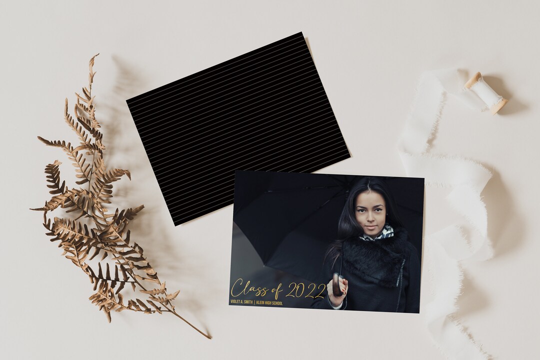 Violet Graduation Announcement, High School Graduation, Senior ...