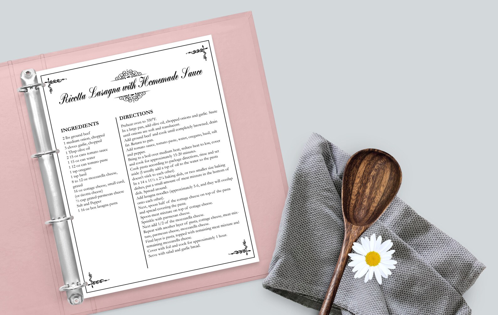 Chalkboard Recipe Binder Printable Kit, Editable DIY Recipe PDF Set ...