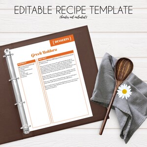 Fall Colors Recipe Binder Printable Kit, Editable DIY Recipe PDF Set ...