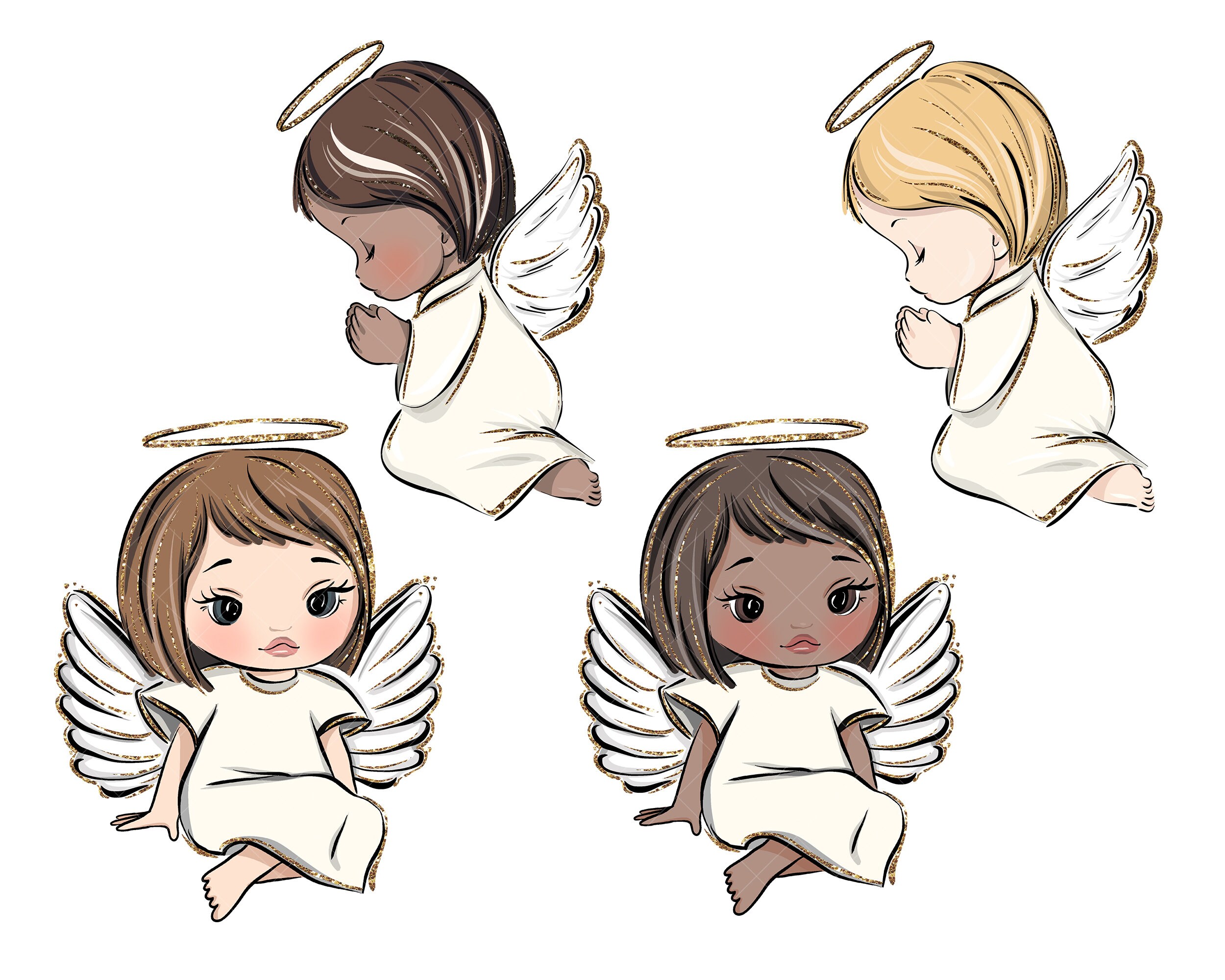 O Holy Night Clip Art Pack, Cute Planner Stickers, Angels, Nativity ...