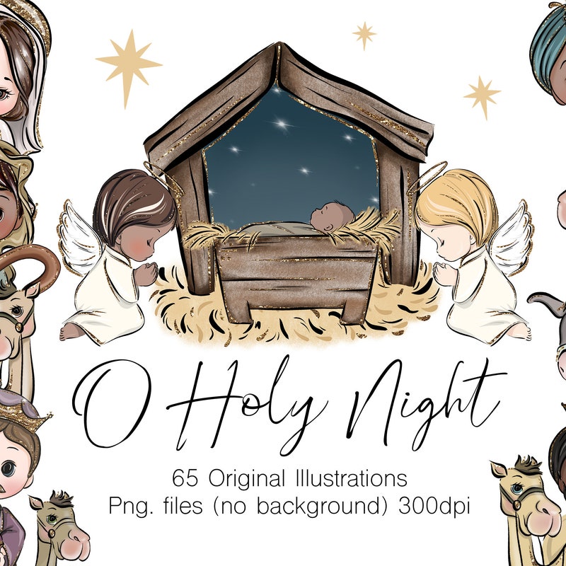 Nativity Clipart - Etsy