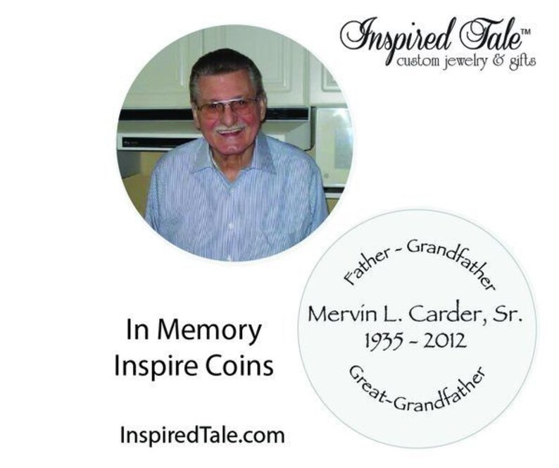Custom in Memory Coin (set of 10) Double Sided Memorial Pocket Token - Etsy
