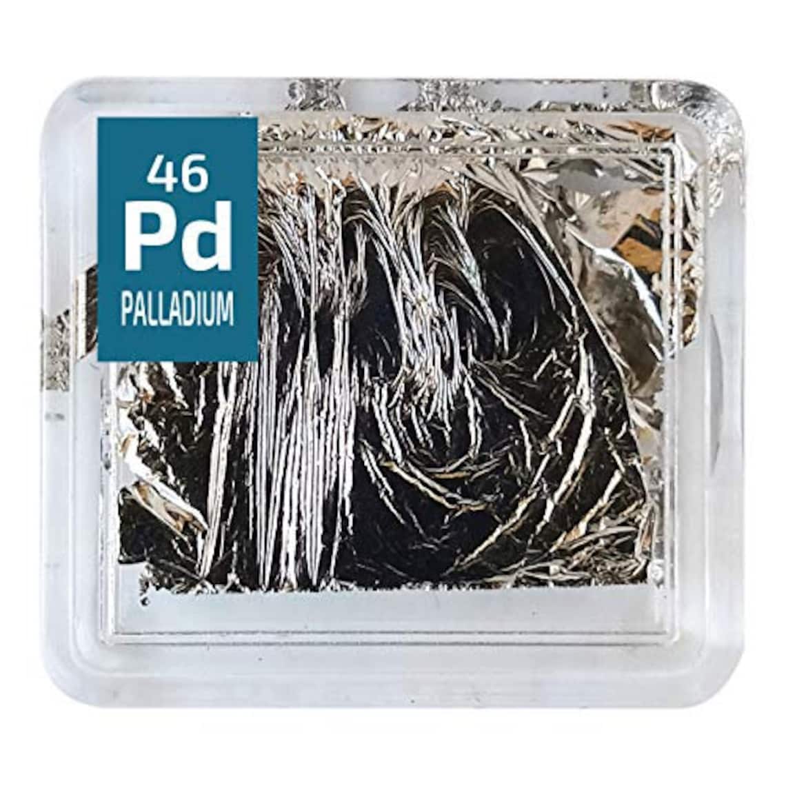 Palladium Metal Foil 99.99% Pure Element Sample in a PEGUYS Periodic ...