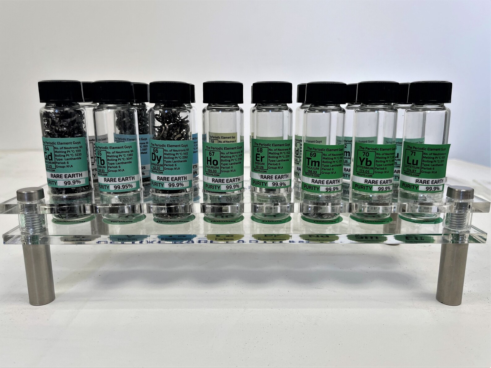 Deluxe Rare Earth Set, 16 X 2 Grams Each in Stand Tall Glass Vials in ...