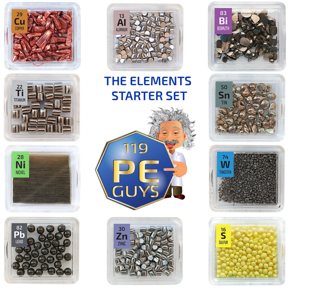 The Periodic Element Guy Starter Set of 10 High Putity Elements Each in ...