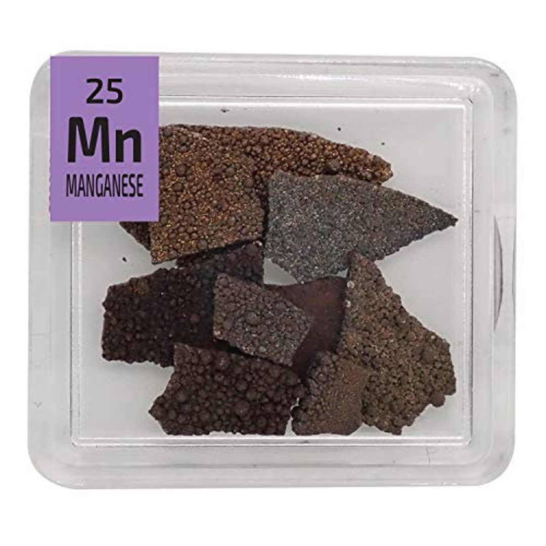 Manganese (99.9% Pure) Element Sample in a PEGUYS Periodic Element Tile ...
