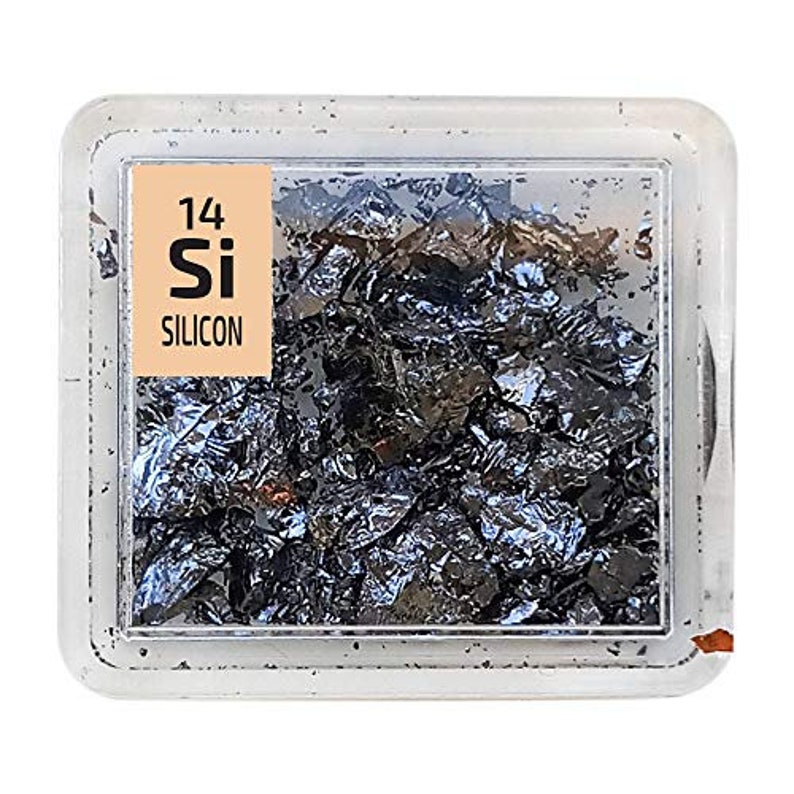 Silicon Crystalline Pieces 99.9999% Pure Element Sample in a PEGUYS ...