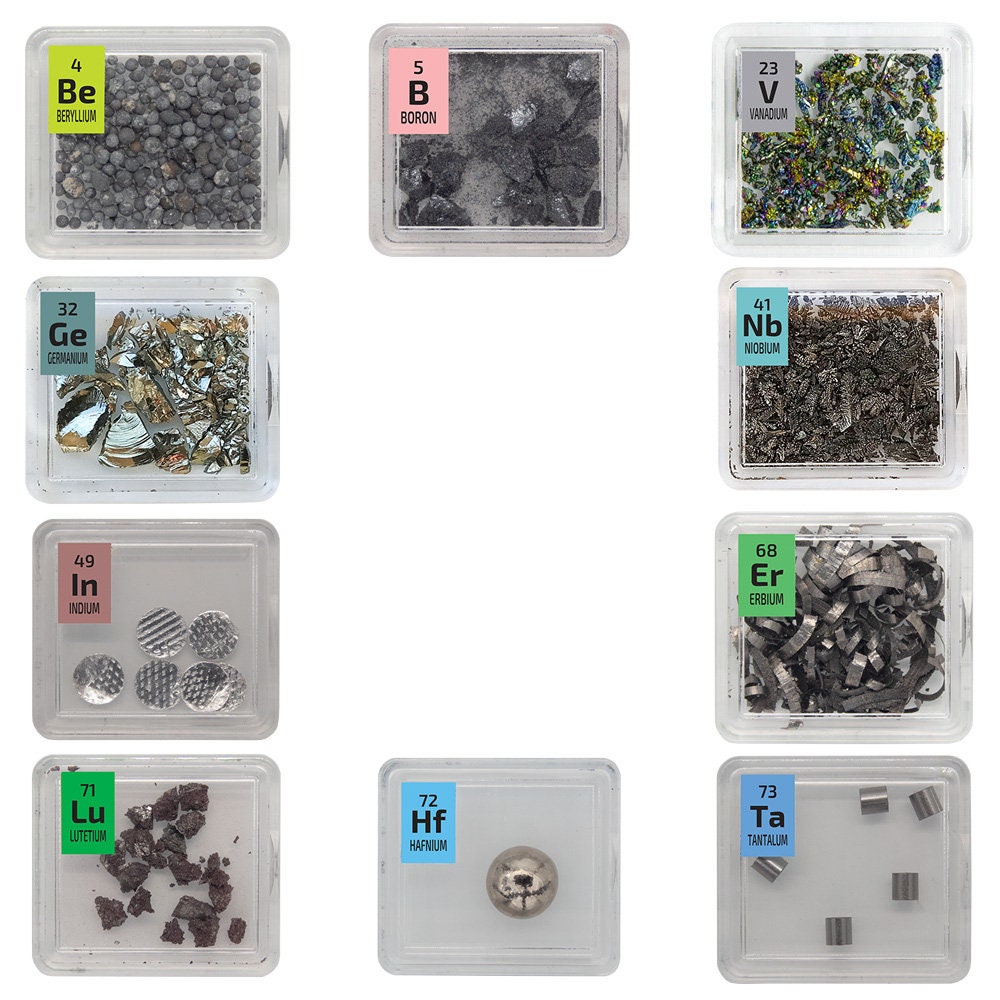Connoisseur Elements Set 10 X Quality Rare Periodic Element - Etsy