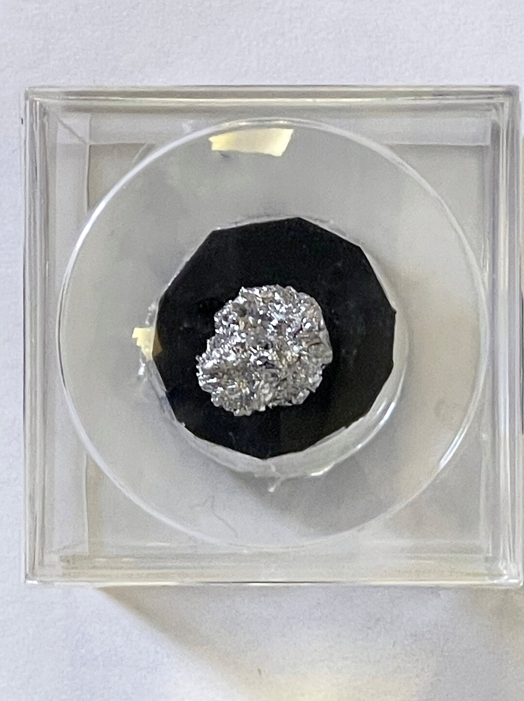 Ruthenium Osmium and Iridium Crystals 99.99% Pure. in a Labeled Magnify ...