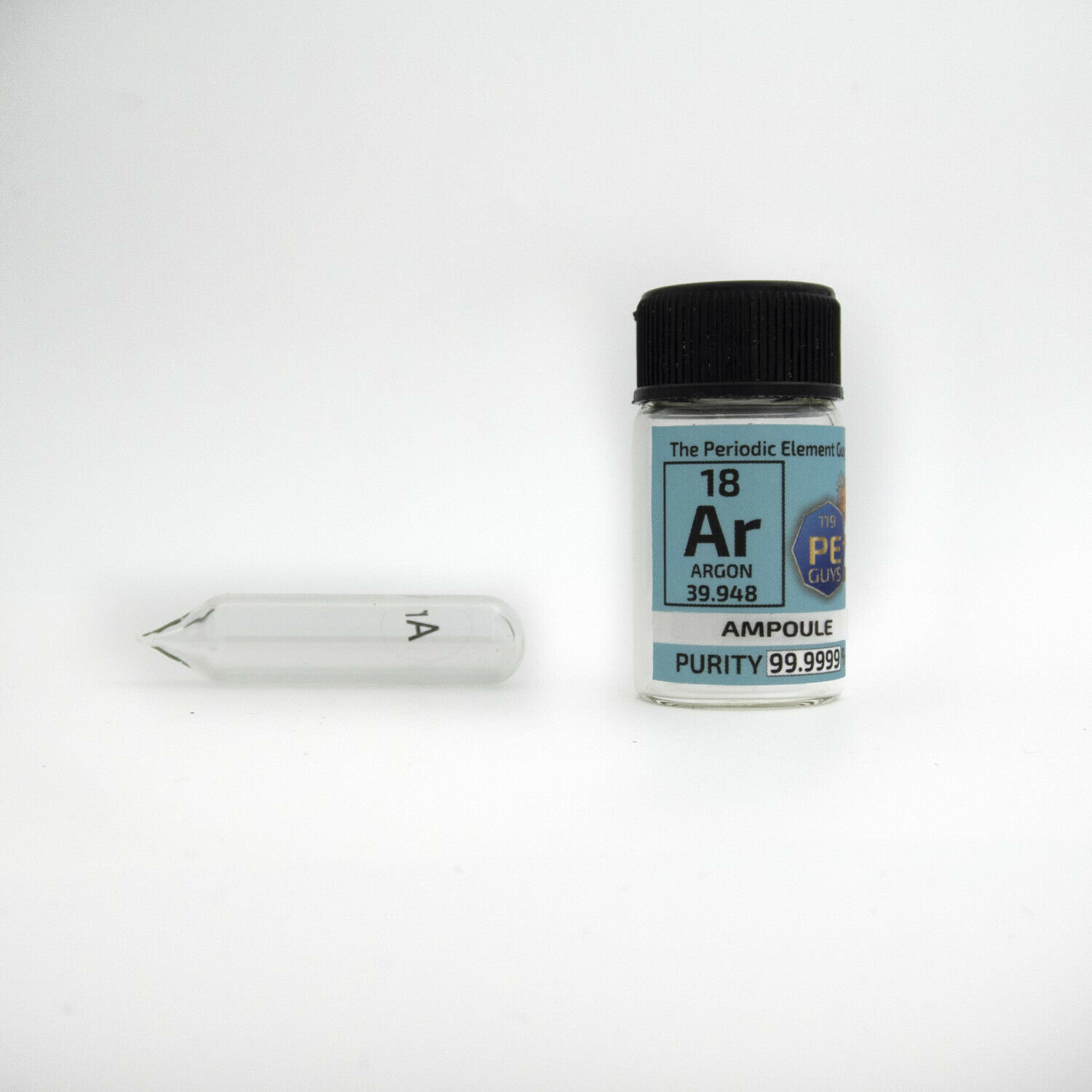 Pure Argon Gas Ampoule Element Sample Low Pressure in Labeled Glass ...