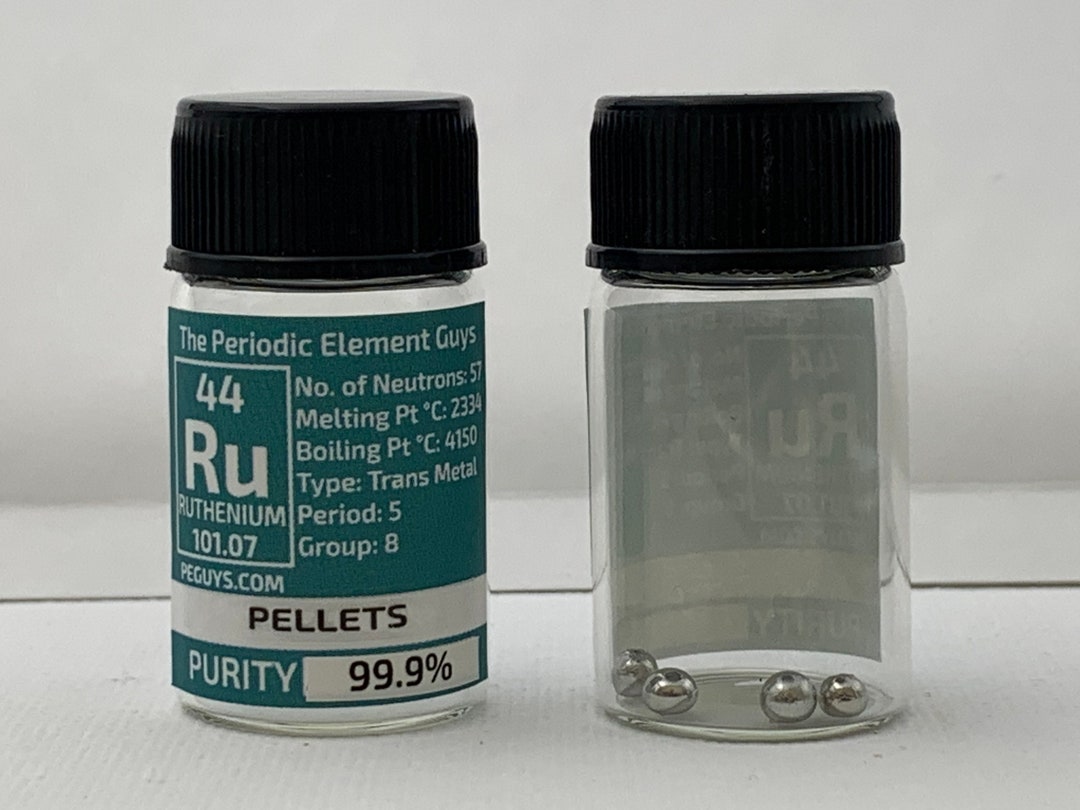 Ruthenium Arc Molten Pellet 1 Gram+ Made up of 1-4 Beads in a Periodic ...