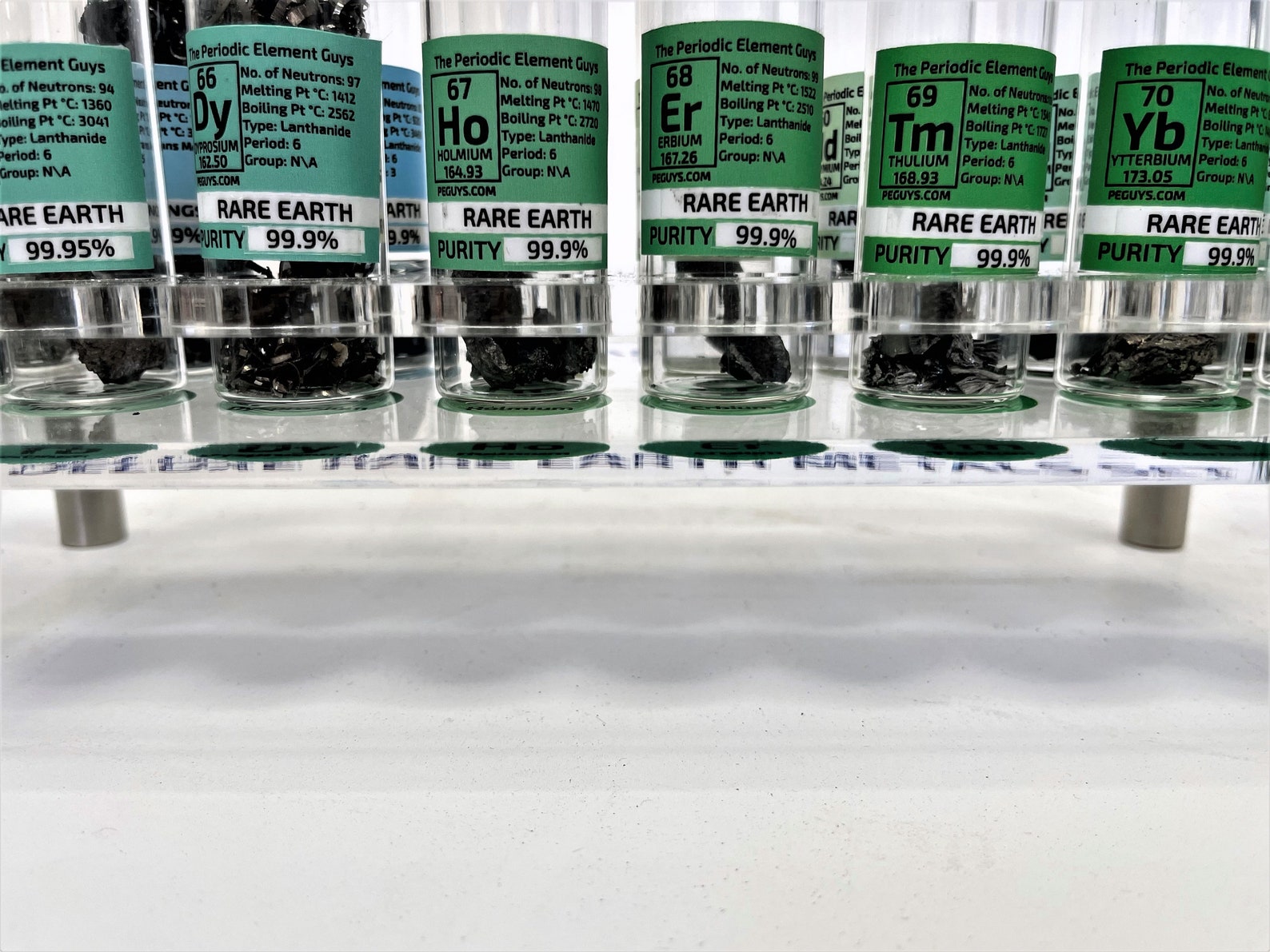 Deluxe Rare Earth Set, 16 X 2 Grams Each in Stand Tall Glass Vials in ...