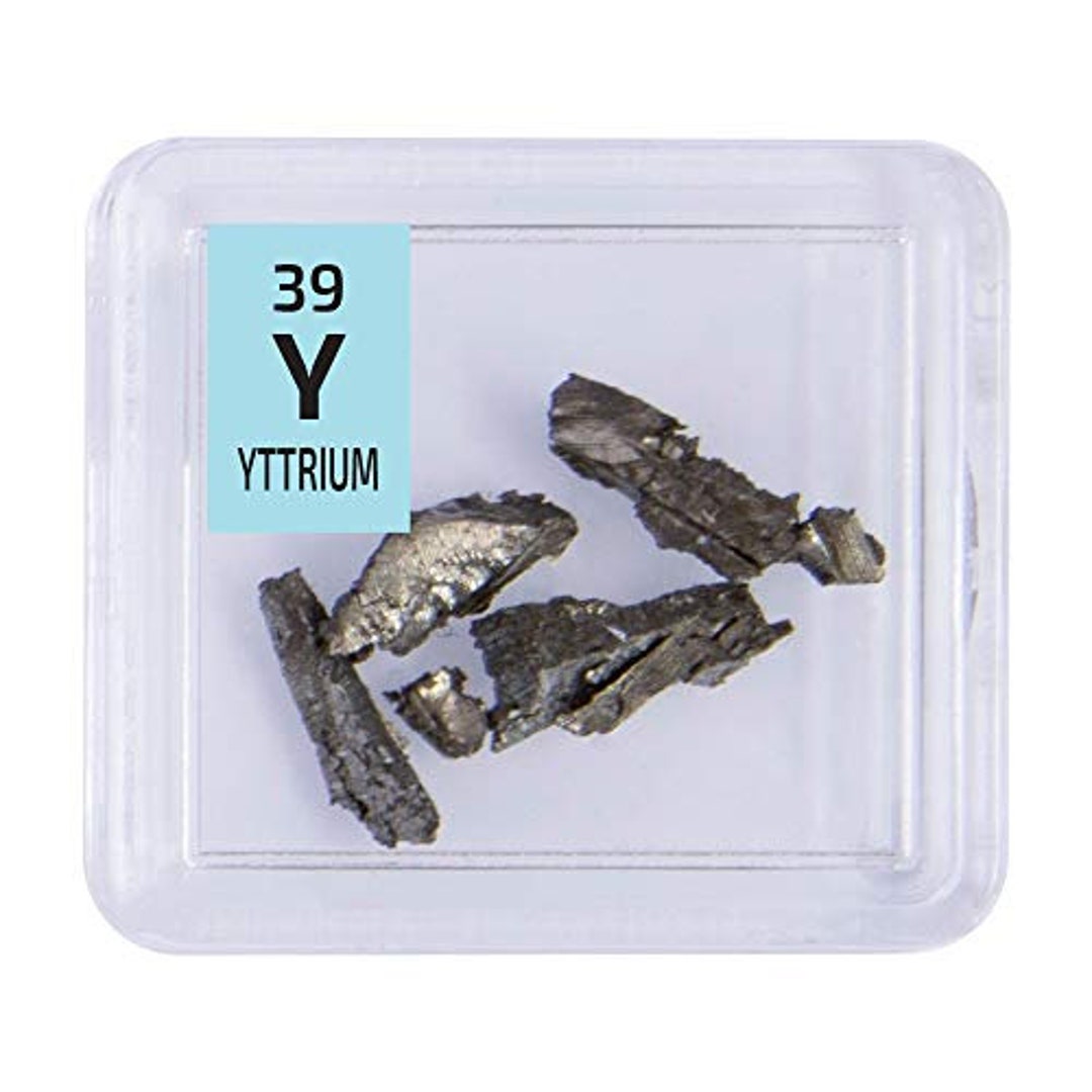 Yttrium Metal Pieces 99.9% Pure Rare Earth Element Sample in a PEGUYS ...