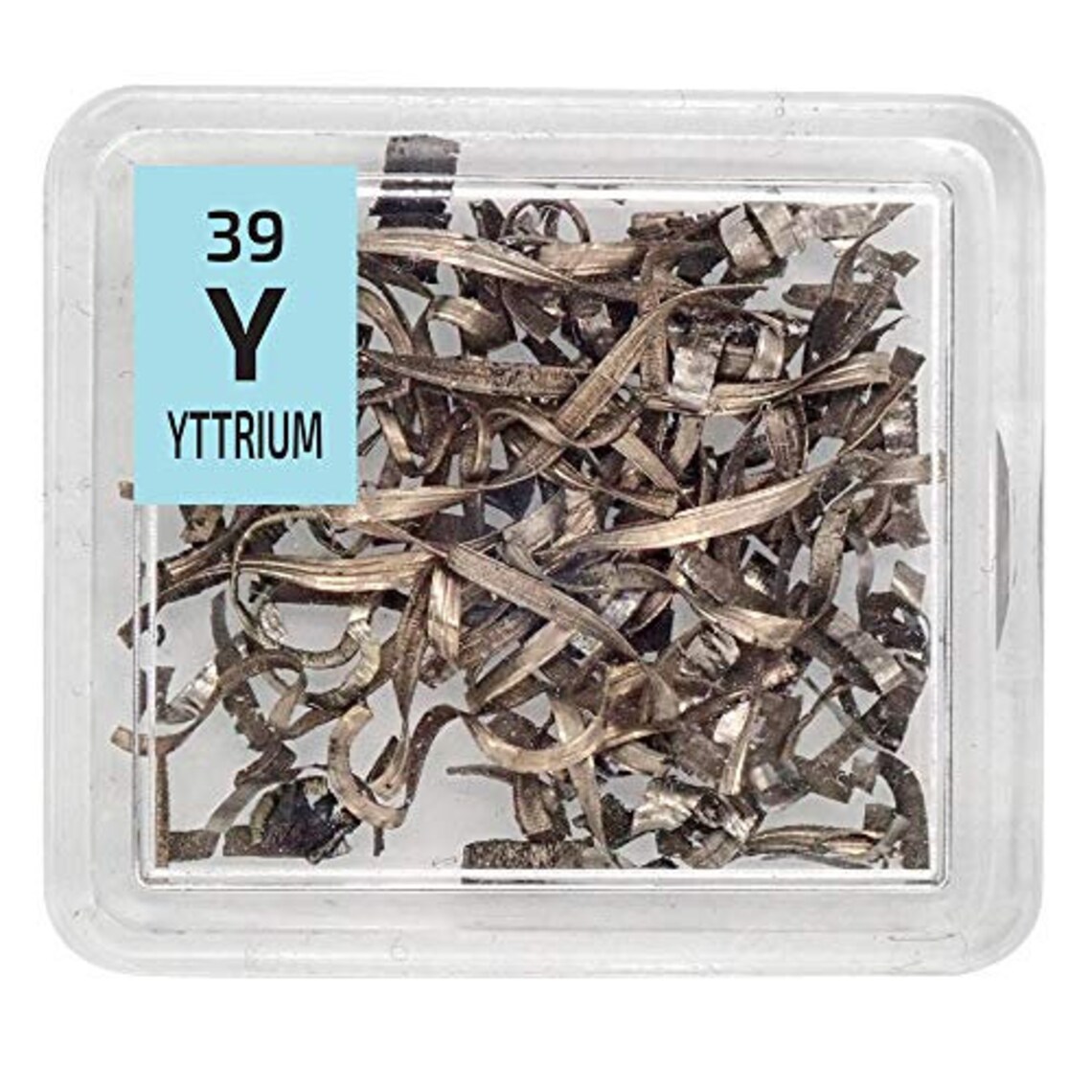 Yttrium Metal Turnings Rare Earth Element Sample 99.9% Pure in a PEGUYS ...