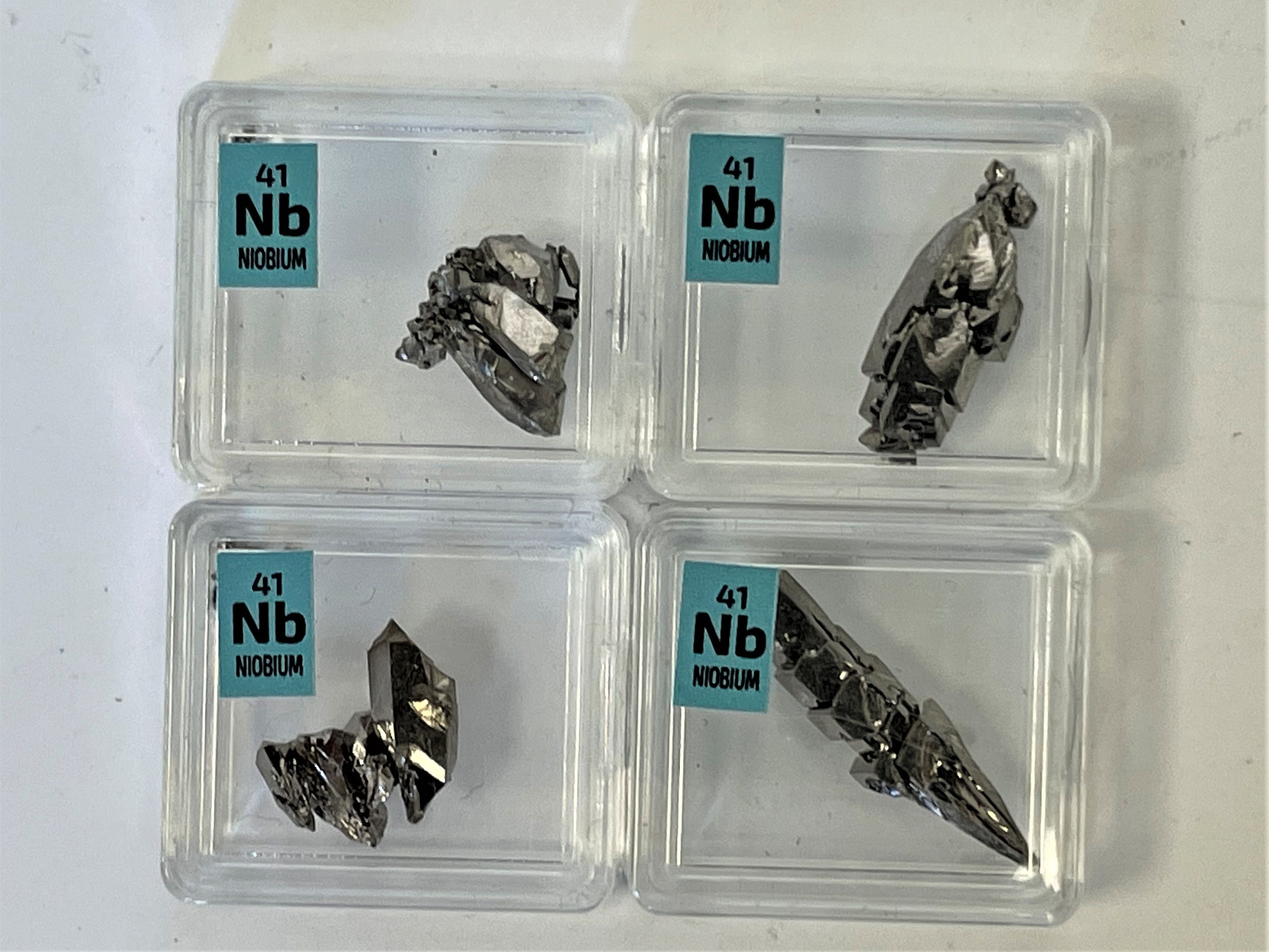 Niobium Metal Crystals 99.99% 2 2.5 Grams in a Periodic Element Tile ...