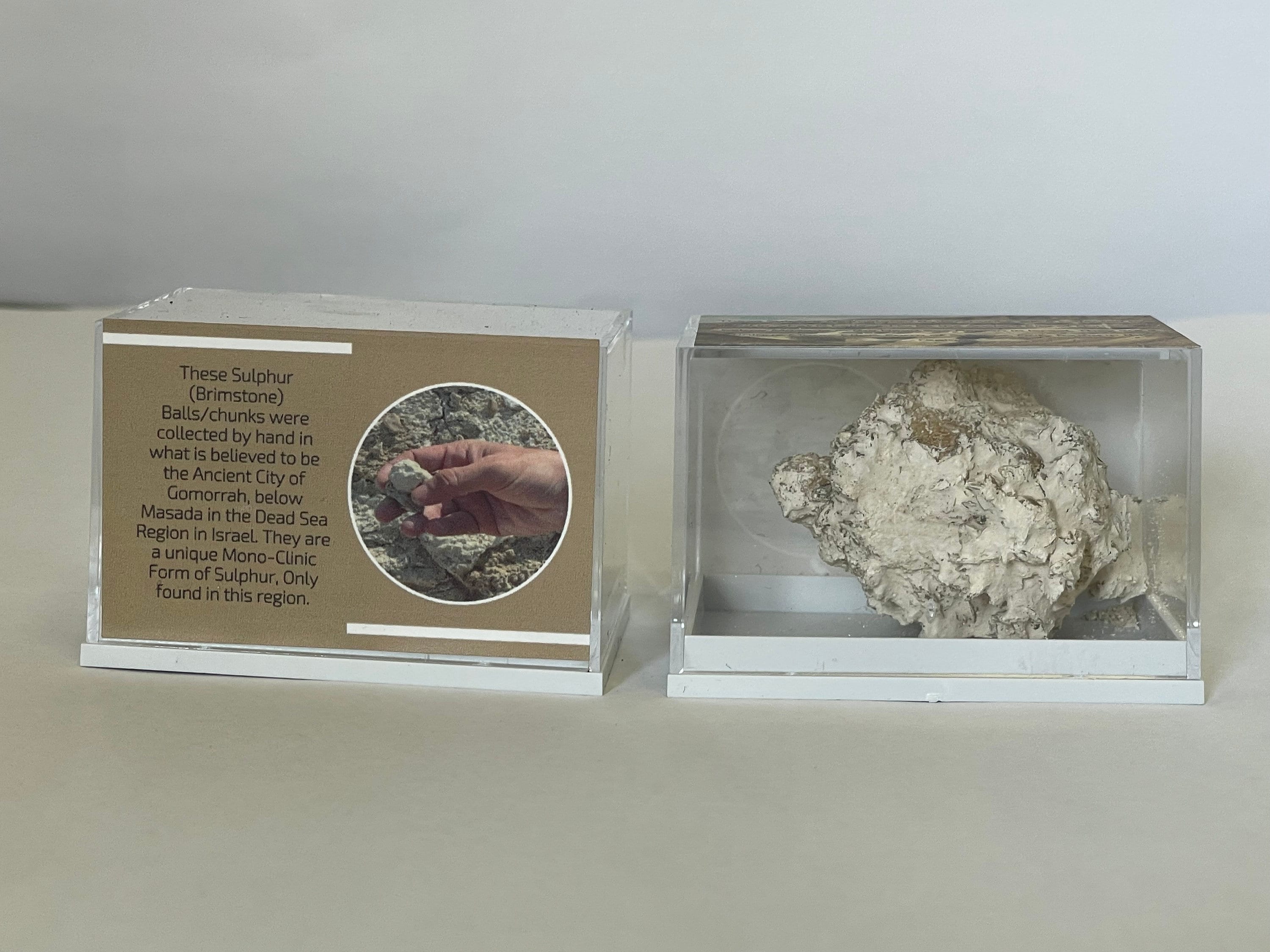 Sodom and Gomorrah White Sulfur Sulphur Ball Brimstone With Gypsum in ...