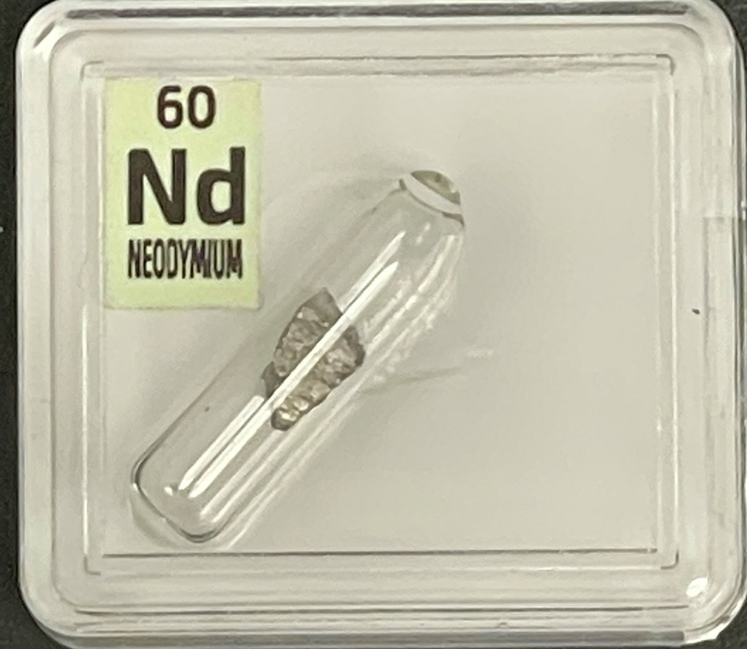 Neodymium Ampoule Clean Shiny Under Argon Gas in a Periodic Element ...