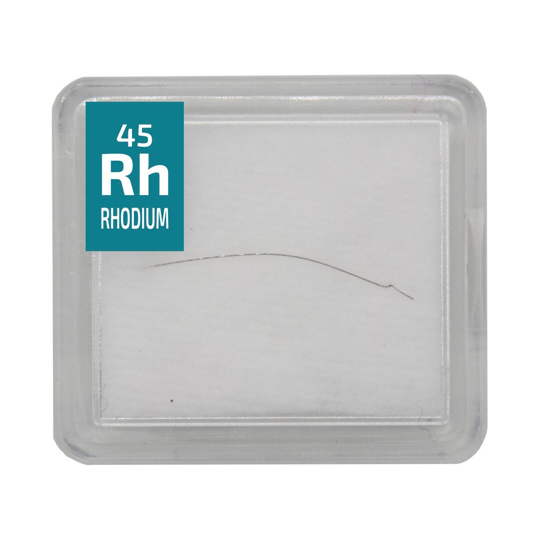 Rhodium Wire 99.9% Pure Element Rh 20mm Sample in a PEGUYS Periodic ...