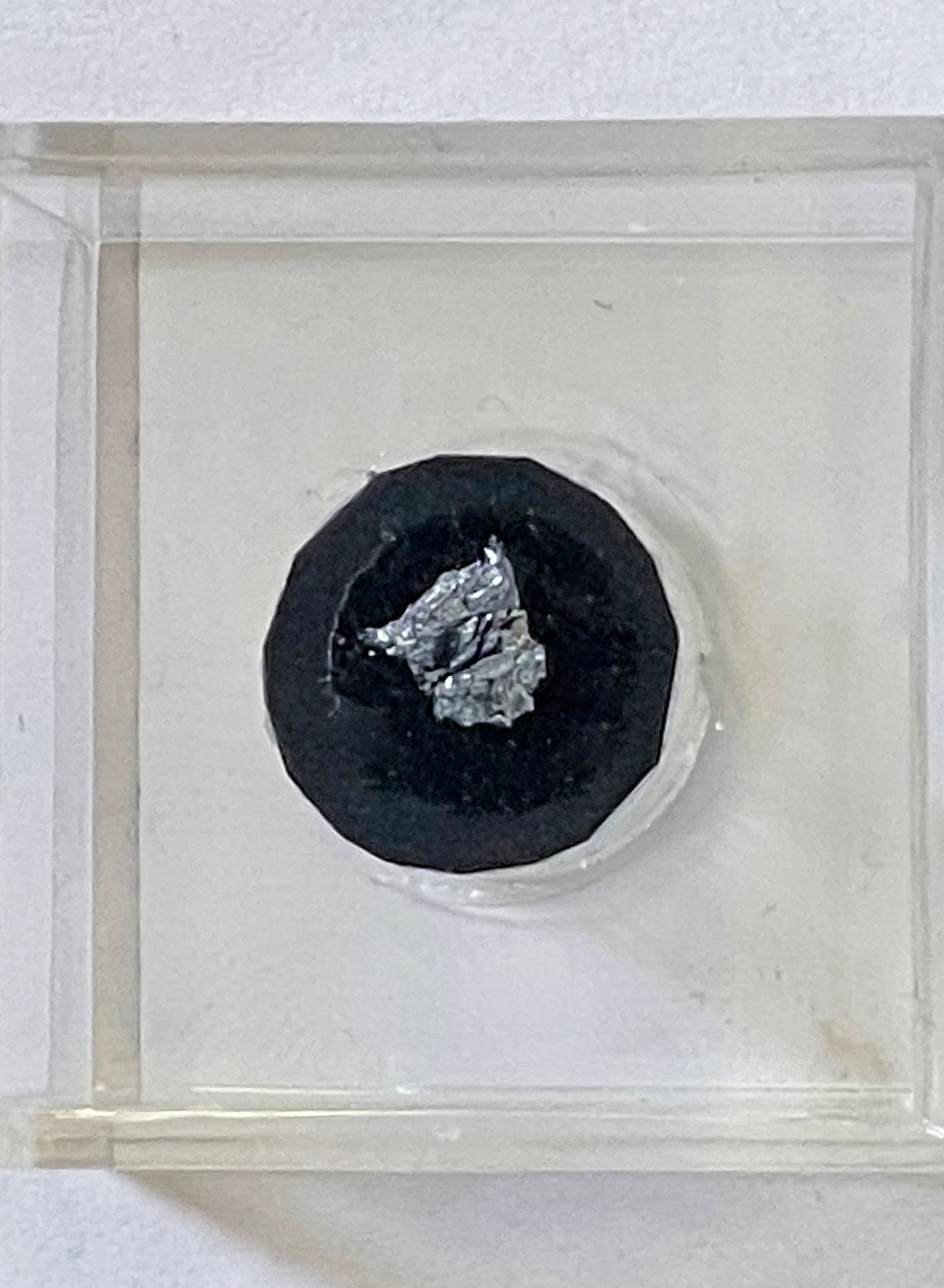 Ruthenium Osmium and Iridium Crystals 99.99% Pure. in a Labeled Magnify ...