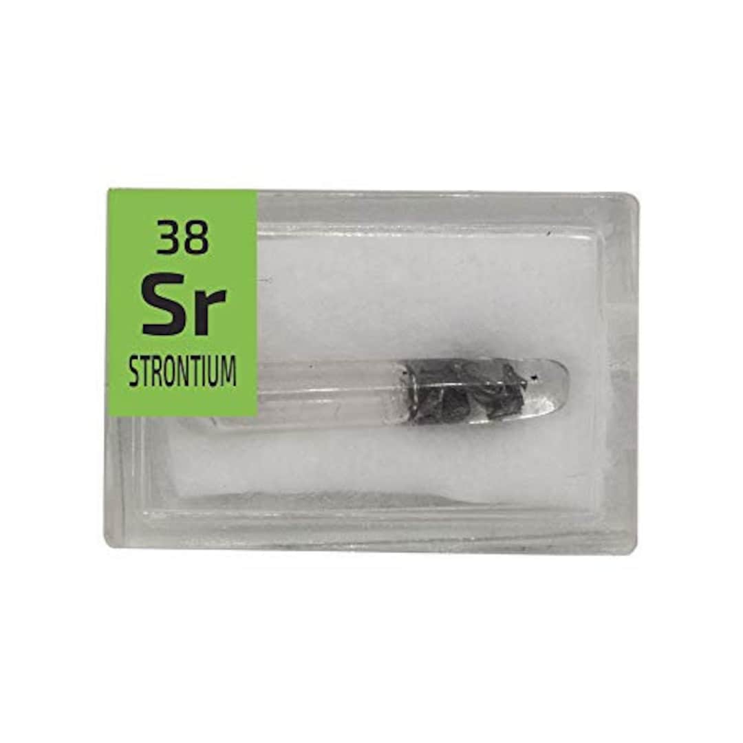 Strontium 99.9% Pure Ampoule Element Sample in a Mini PEGUYS Periodic ...