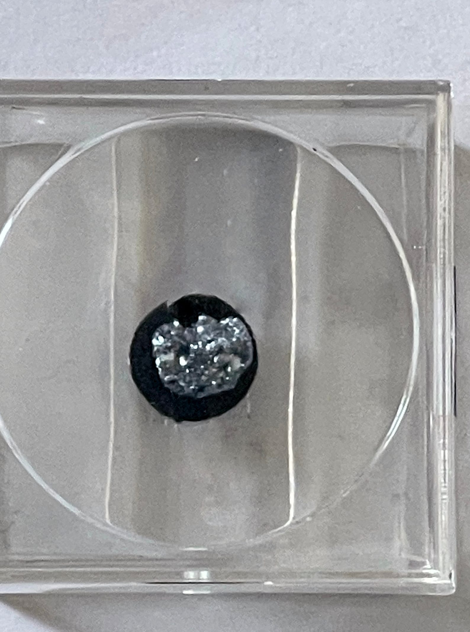 Ruthenium Osmium and Iridium Crystals 99.99% Pure. in a Labeled Magnify ...