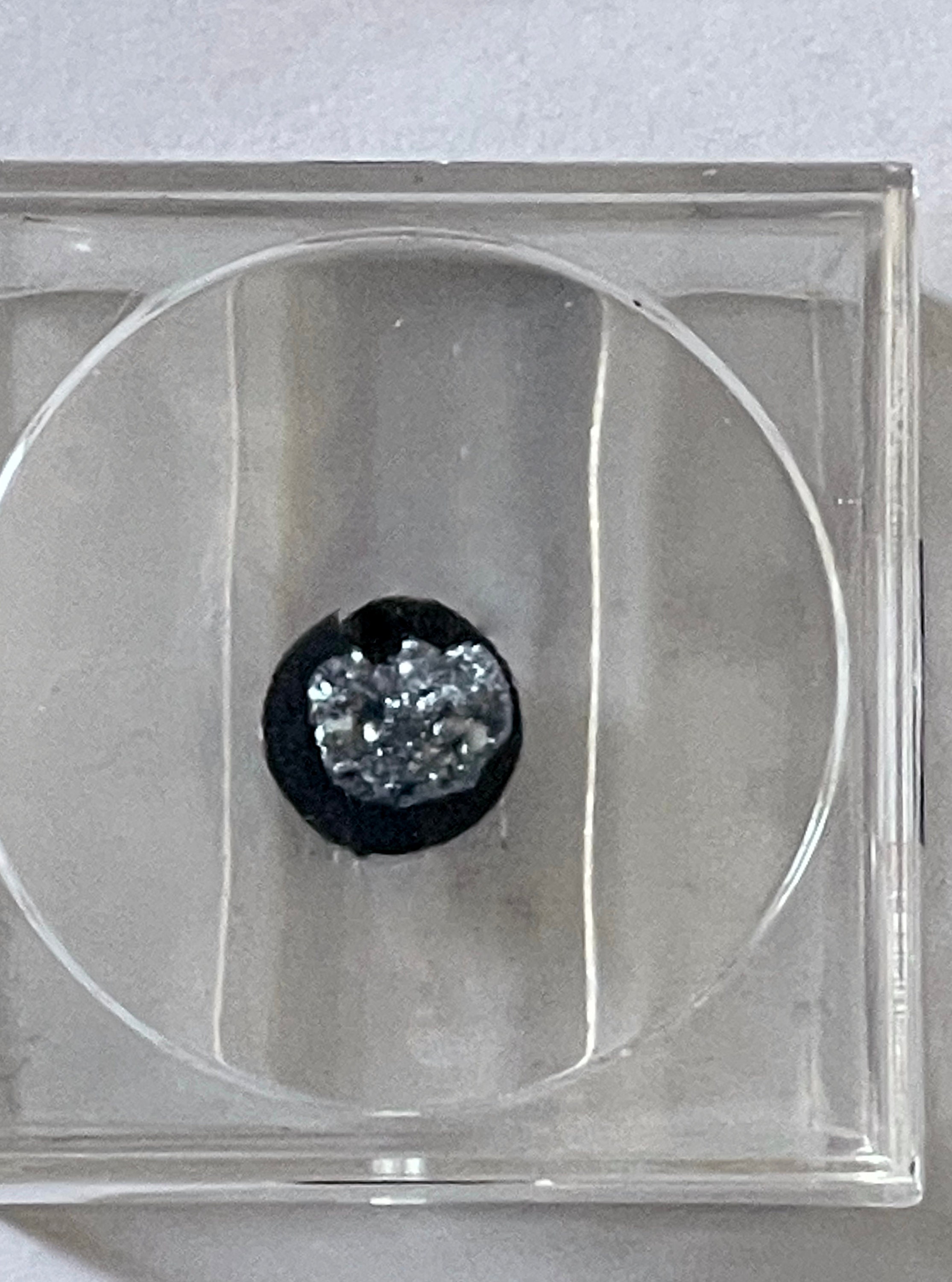 Ruthenium Osmium and Iridium Crystals 99.99% Pure. in a Labeled Magnify ...