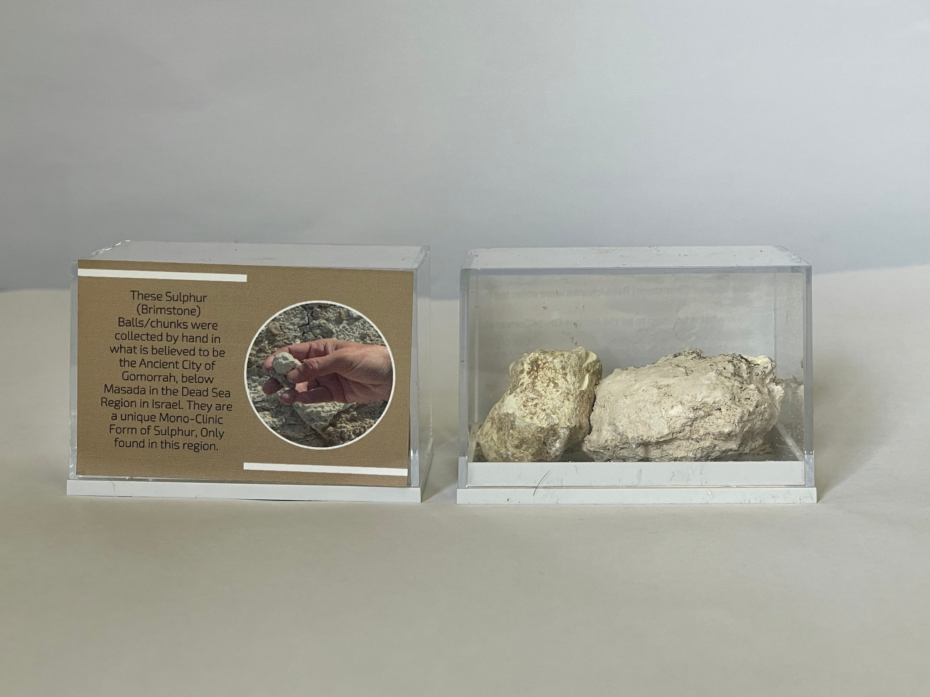 Sodom and Gomorrah White Sulfur Sulphur Ball Brimstone With Gypsum in ...