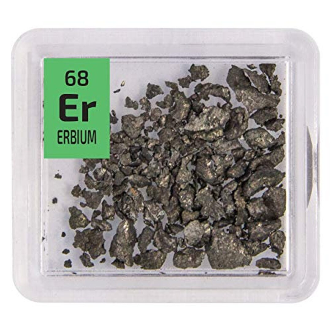 Erbium Metal Rare Earth 99.9% Pure Element Sample in a PEGUYS Periodic ...