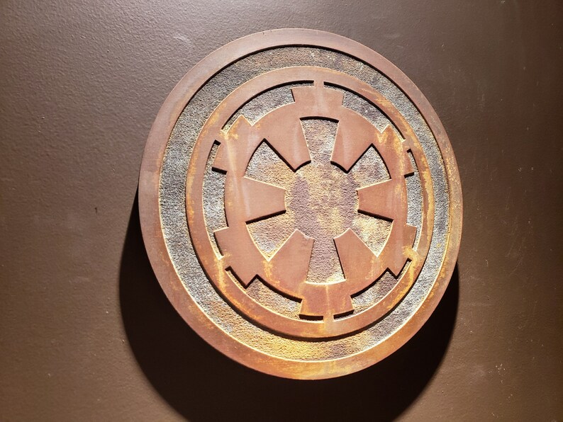 Star Wars Galactic Empire Plaque Sign Rust Finish - Etsy