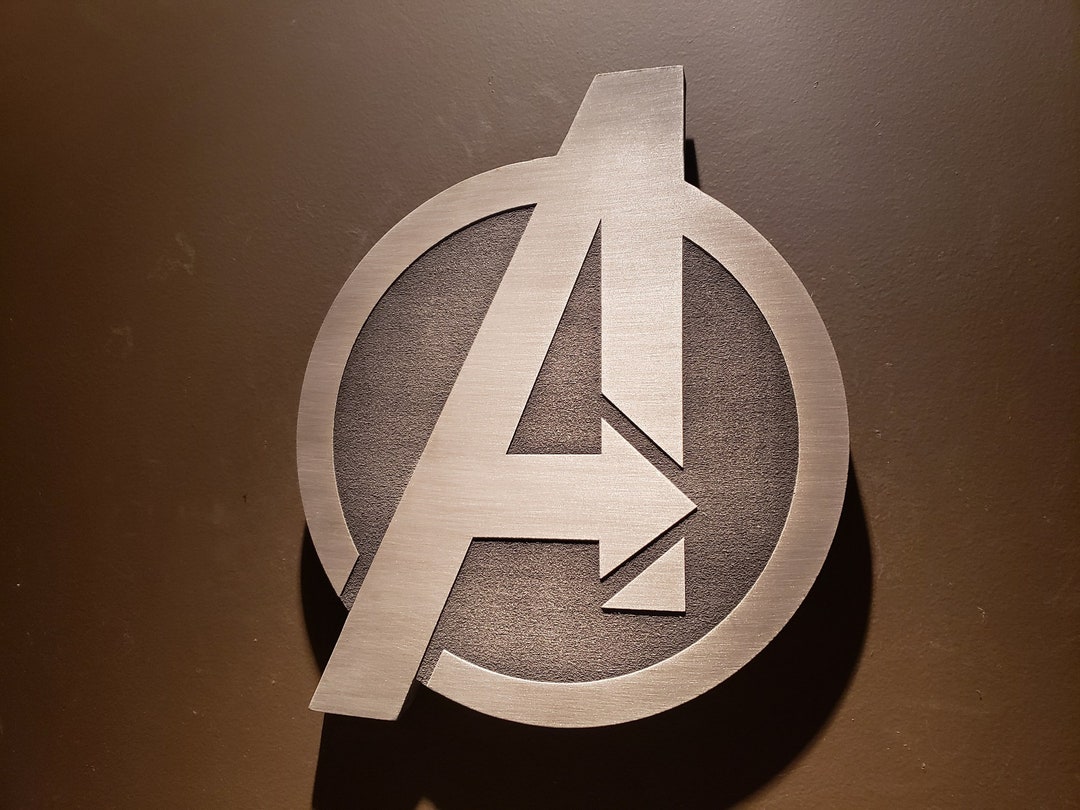 Avengers Logo Plaque in Silver Finish - Etsy