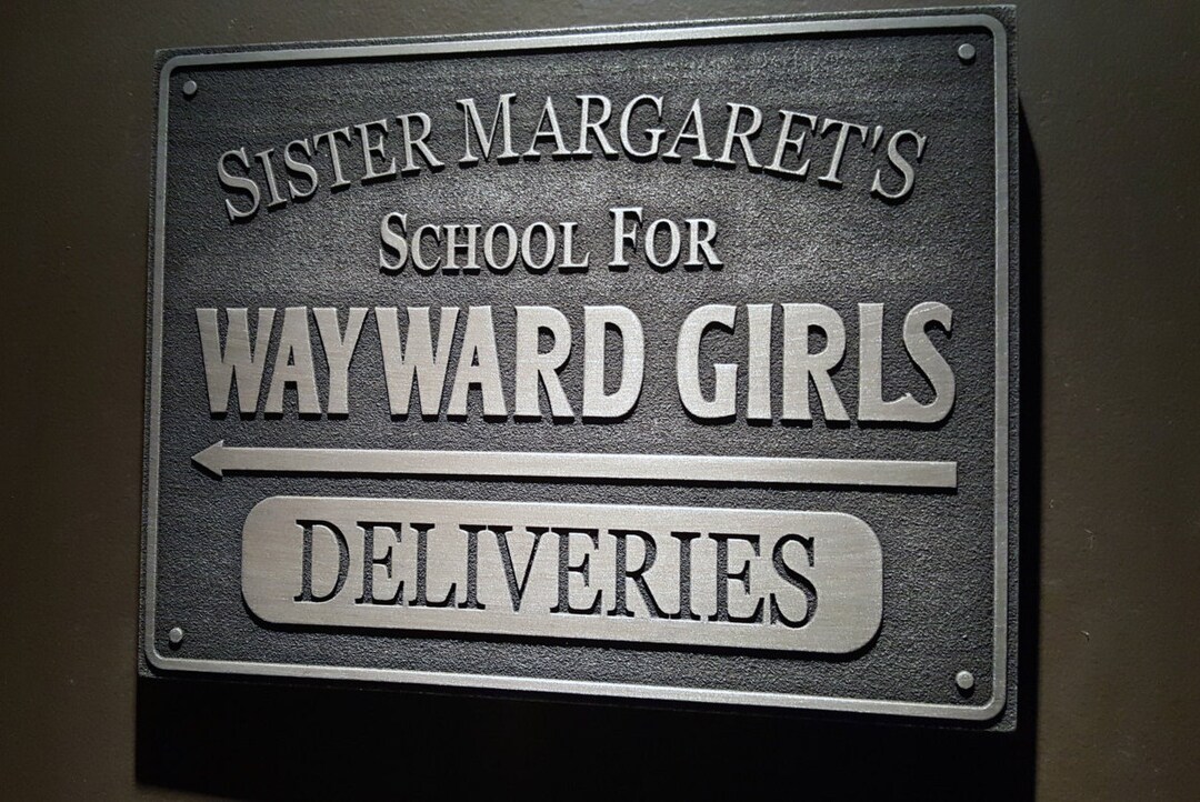 School for Wayward Girls Delivery Sign Plaque Daredevil Hellhouse - Etsy