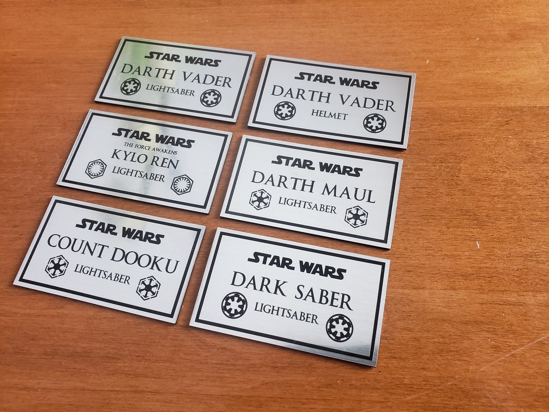 Lightsaber Display Data Plate With Symbols Hero - Etsy