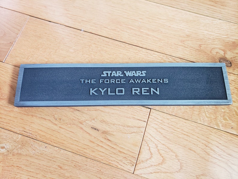 Kylo Ren the Force Awakens Name Plate Placard - Etsy