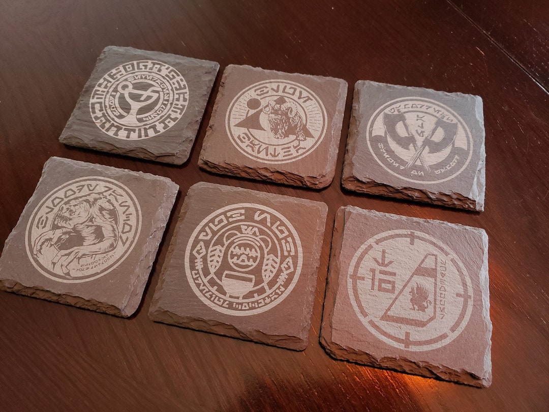 Ogas Cantina Themed Slate Coaster Set of 6 Galaxy's Edge - Etsy