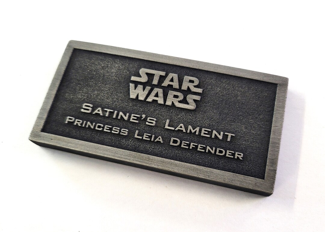 Satine's Lament Princess Leia Defender Blaster Pistol Name Plate ...