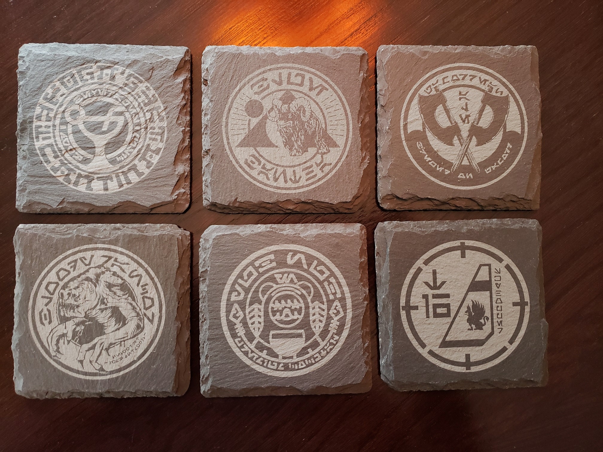 Ogas Cantina Themed Slate Coaster Set of 6 Galaxy's Edge - Etsy