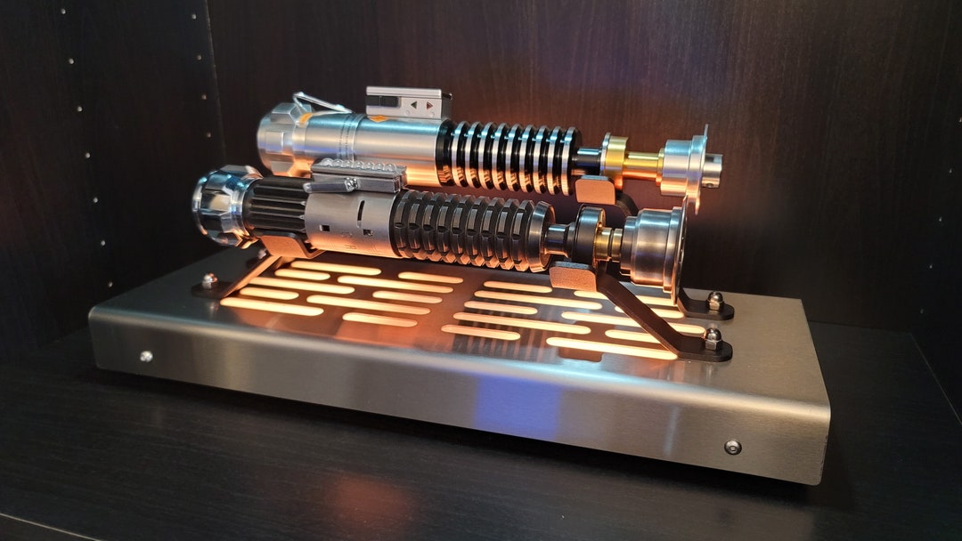 Double Lightsaber Display Stand With LED and Rear Jack - Etsy