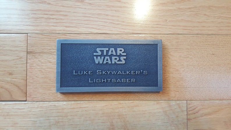 Luke Skywalker's Lightsaber Name Plate - Etsy