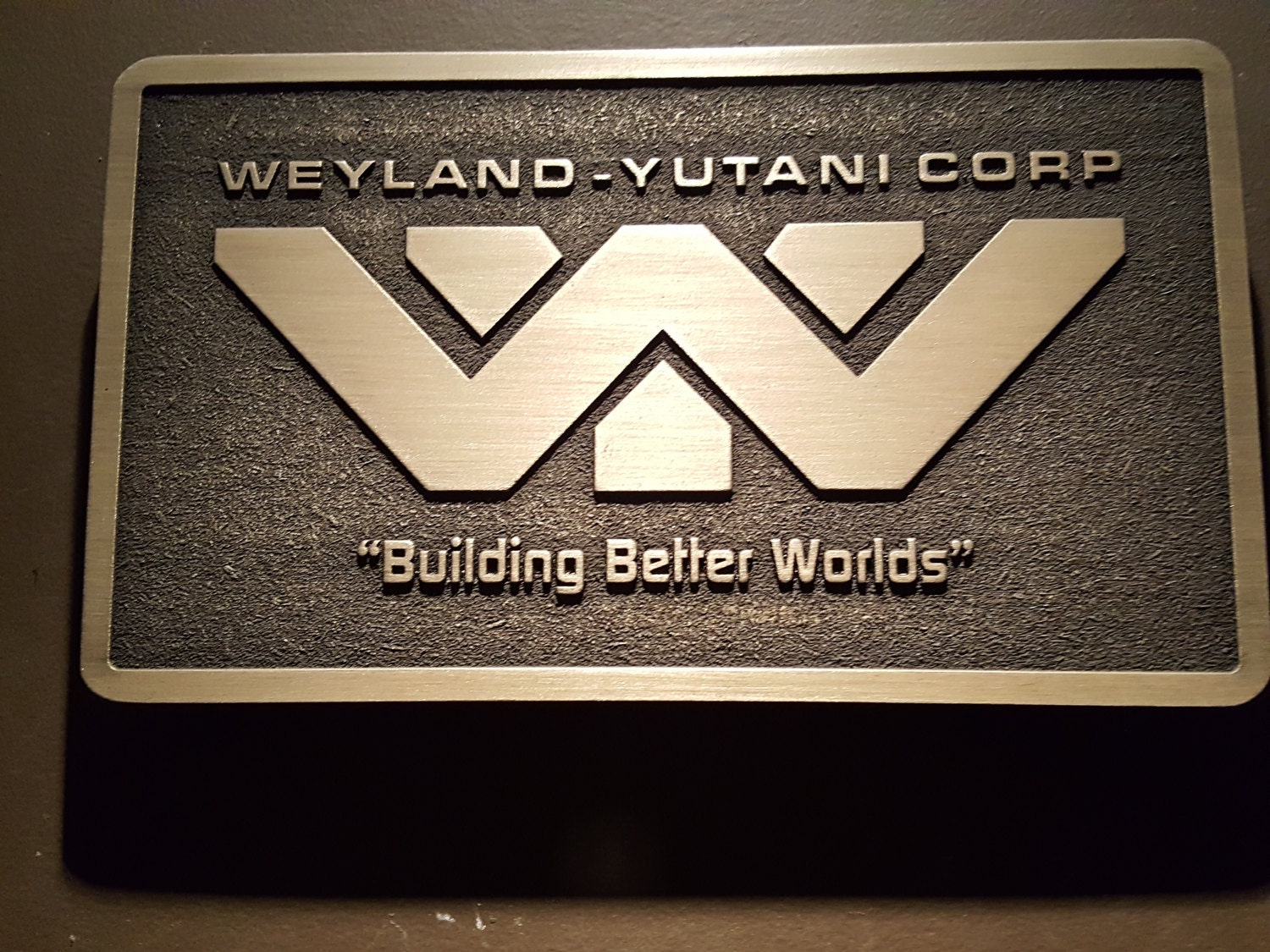 Weyland Yutani Corporation Alien Logo Plaque BRASS Finish - Etsy UK