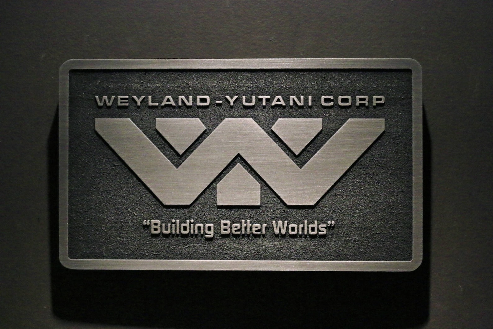 Weyland Yutani Corporation Alien Logo Plaque Nickel/silver Finish ...