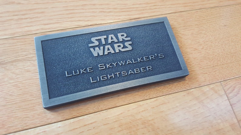 Luke Skywalker's Lightsaber Name Plate - Etsy