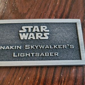 Anakin Skywalker's Lightsaber Name Plate - Etsy