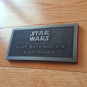 Luke Skywalker's Lightsaber Name Plate - Etsy
