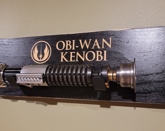 Horizontal Lightsaber Wall Mount Holder Display | 3D Printed | Galaxy's ...