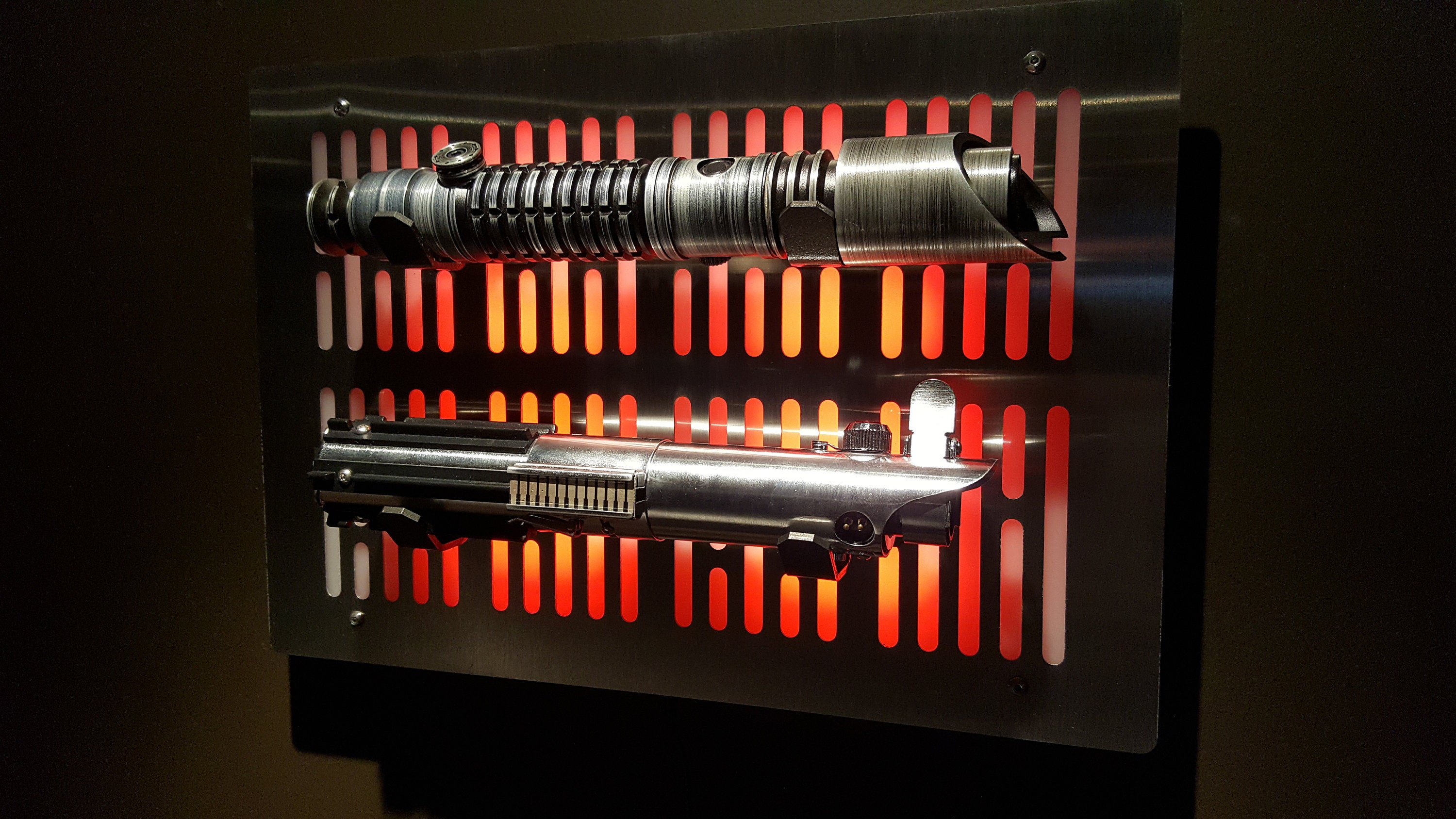 Stainless Finish Double Lightsaber Wallmount Display Stand - Etsy Canada