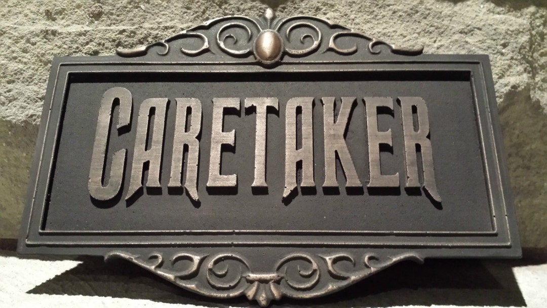 Haunted Mansion Attraction Caretaker Plaque Sign - Etsy